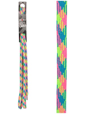 Criss Cross Laces Rainbow Plaid 1/2"
