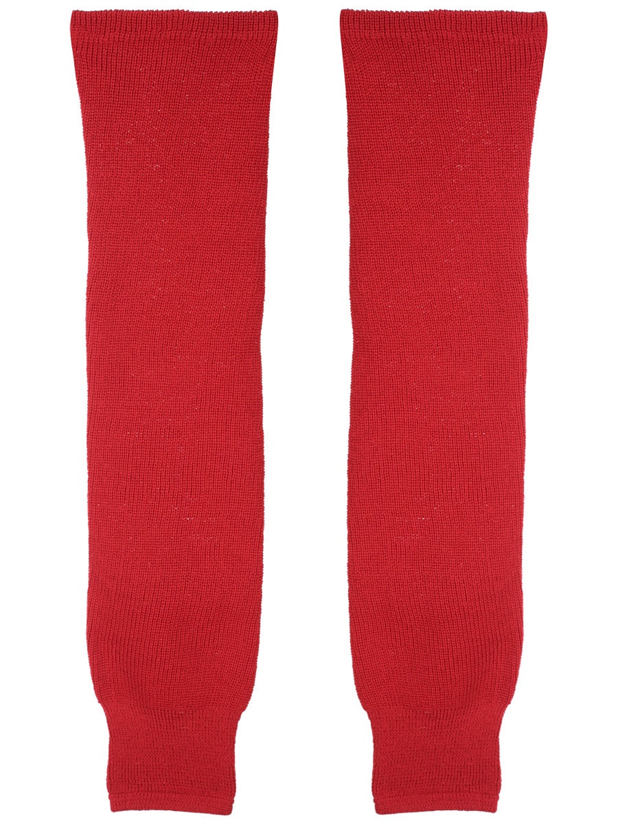 CCM S100P Solid Knit Hockey Socks - Red - Ice Warehouse